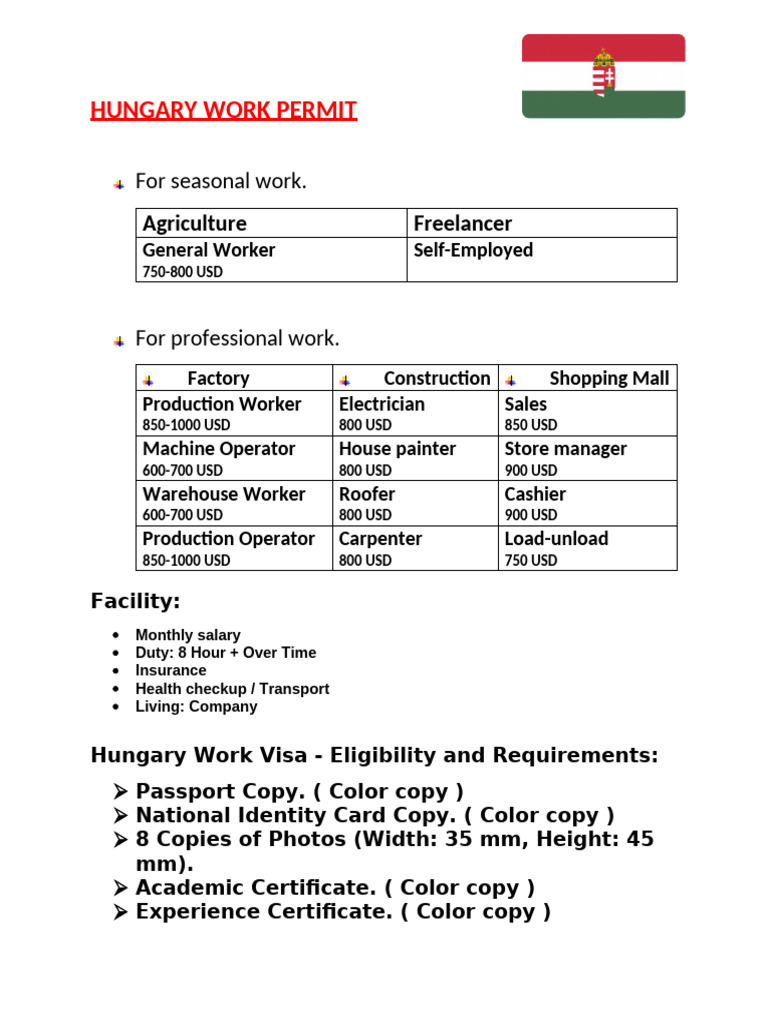 Hungary Work Permit | PDF