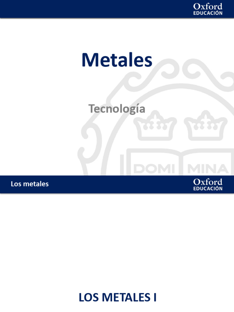 TEMA 4 Los Metales | PDF