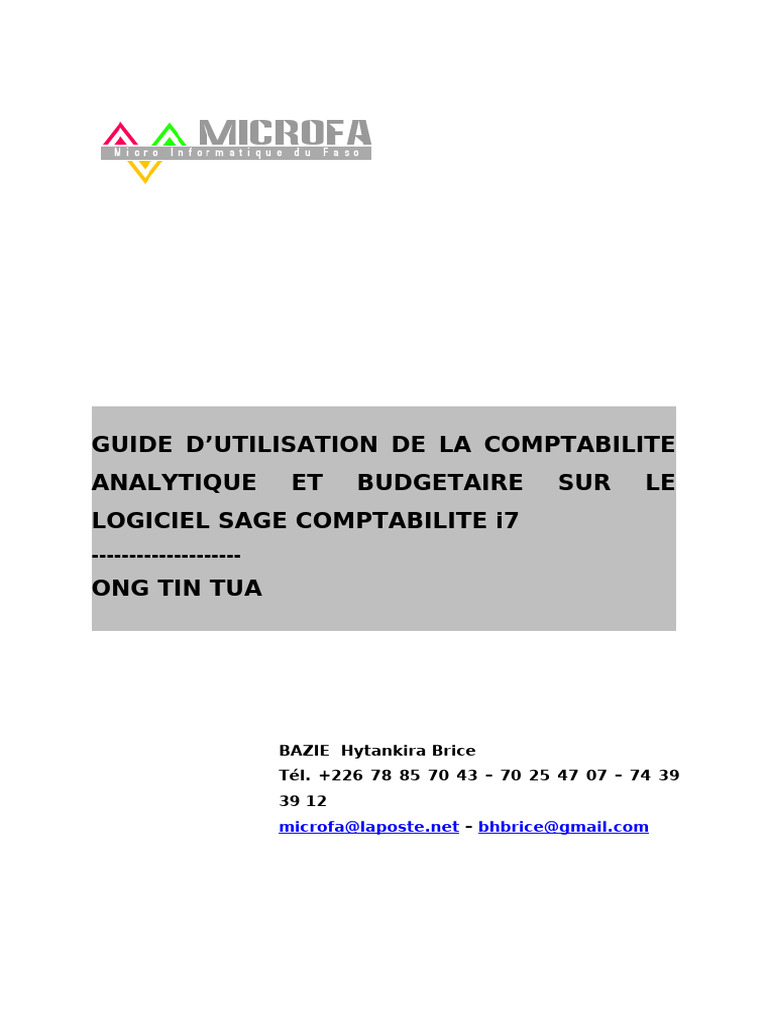 MANUEL SAGE COMPTABILITE I7 ATT V2 | PDF