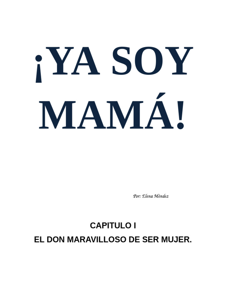 Ya Soy Mama | PDF
