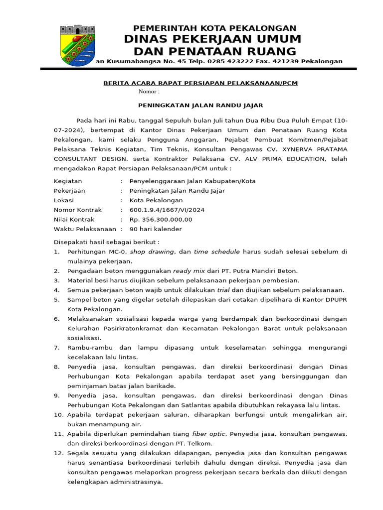 BA PCM Jalan Randu Jajar | PDF