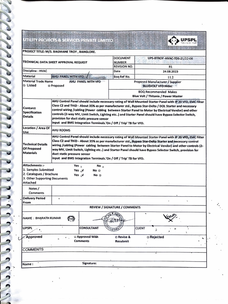 AHU Starter Panels | PDF