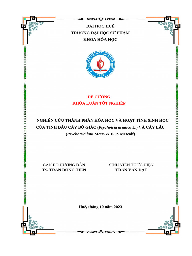 DE CUONG KHOA LUAN-TRAN VAN DAT - Newest | PDF