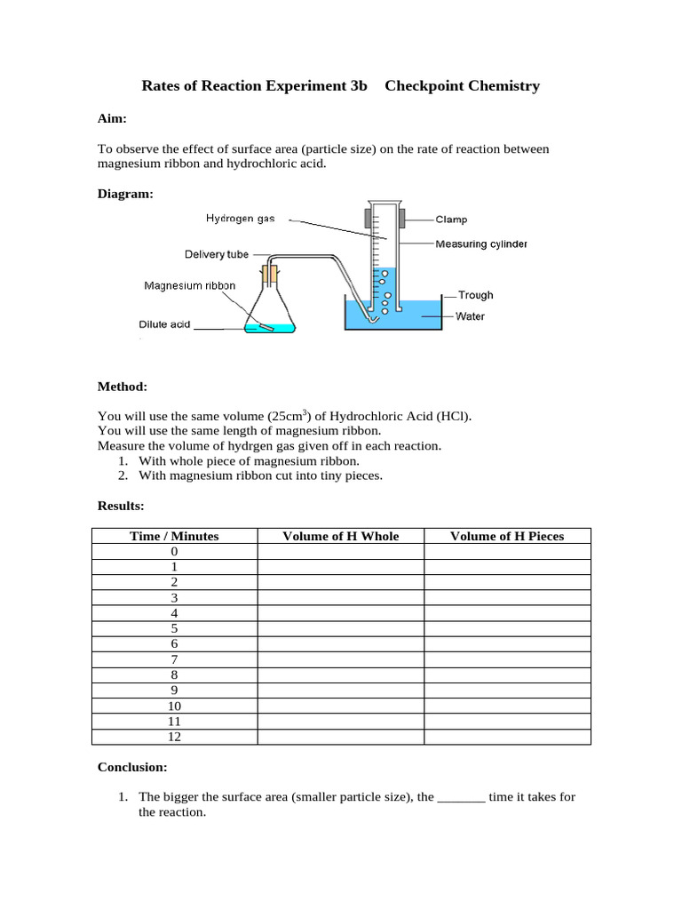 Rates-of-Reaction-Experiment-3b | PDF