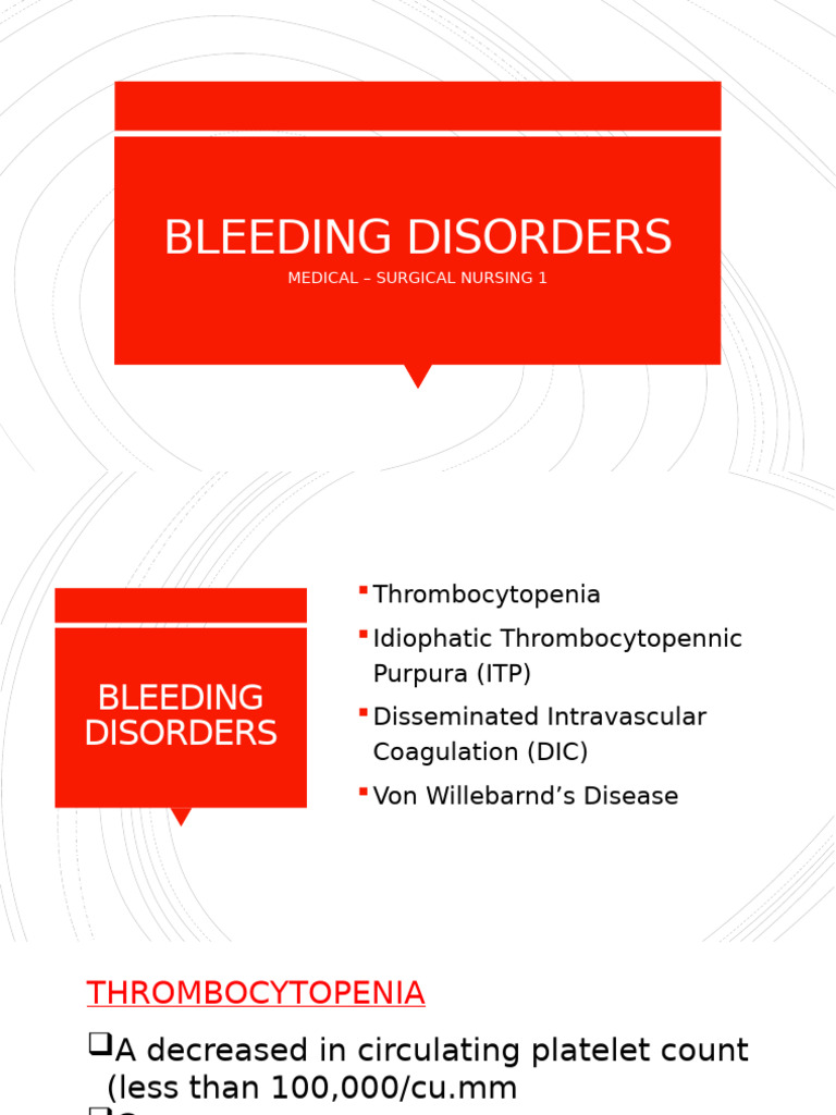 BLEEDING-DISORDERS | PDF