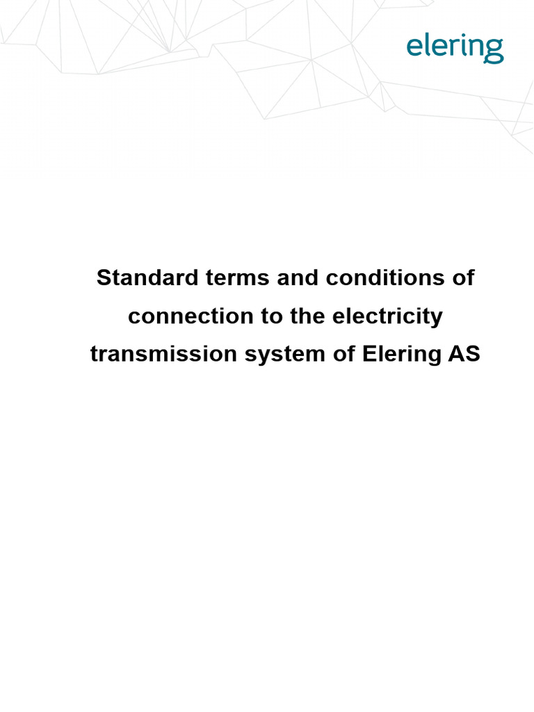 01 - Standard Terms and Conditions of Connection To The Electricity Transmission System of ...