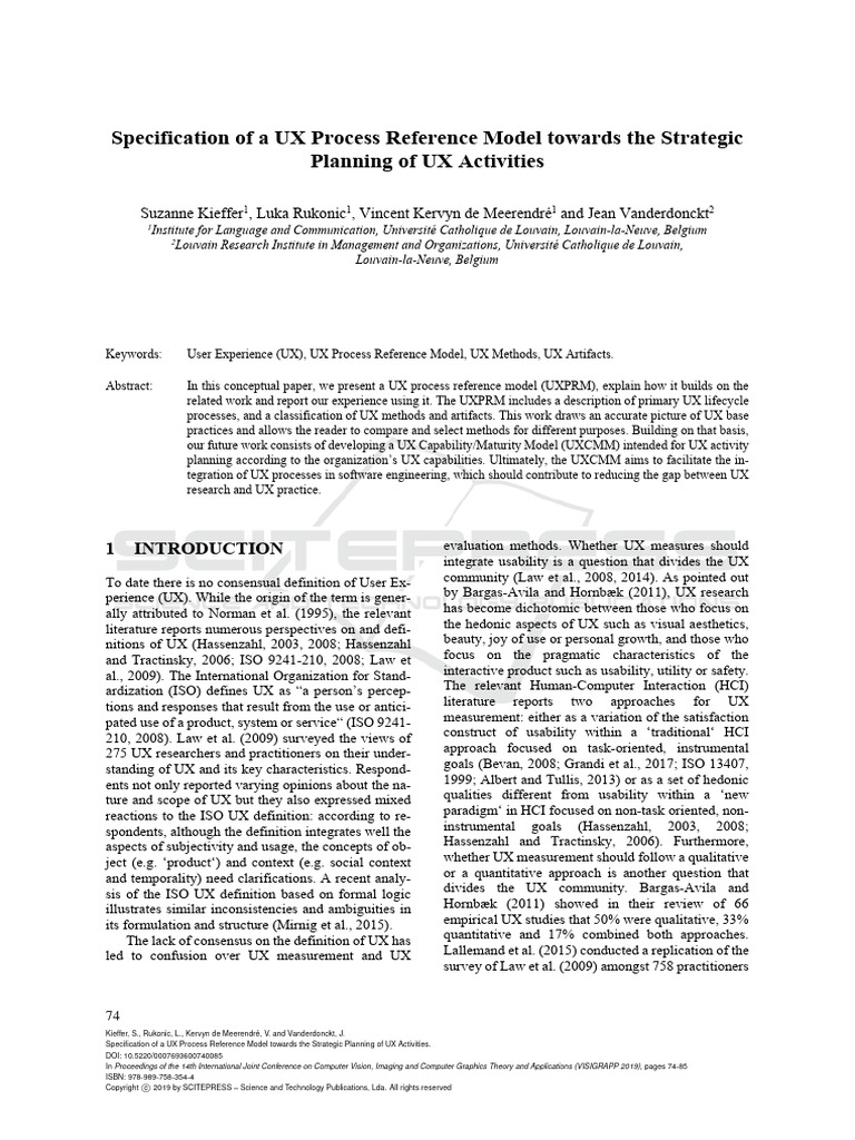 Specification of A Ux | PDF