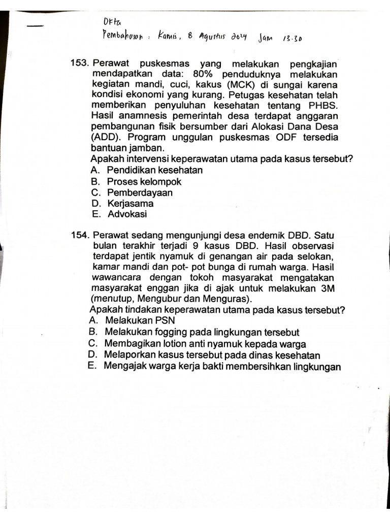 Soal Pembahasan To Ukom Bu Okta 6 Ags | PDF