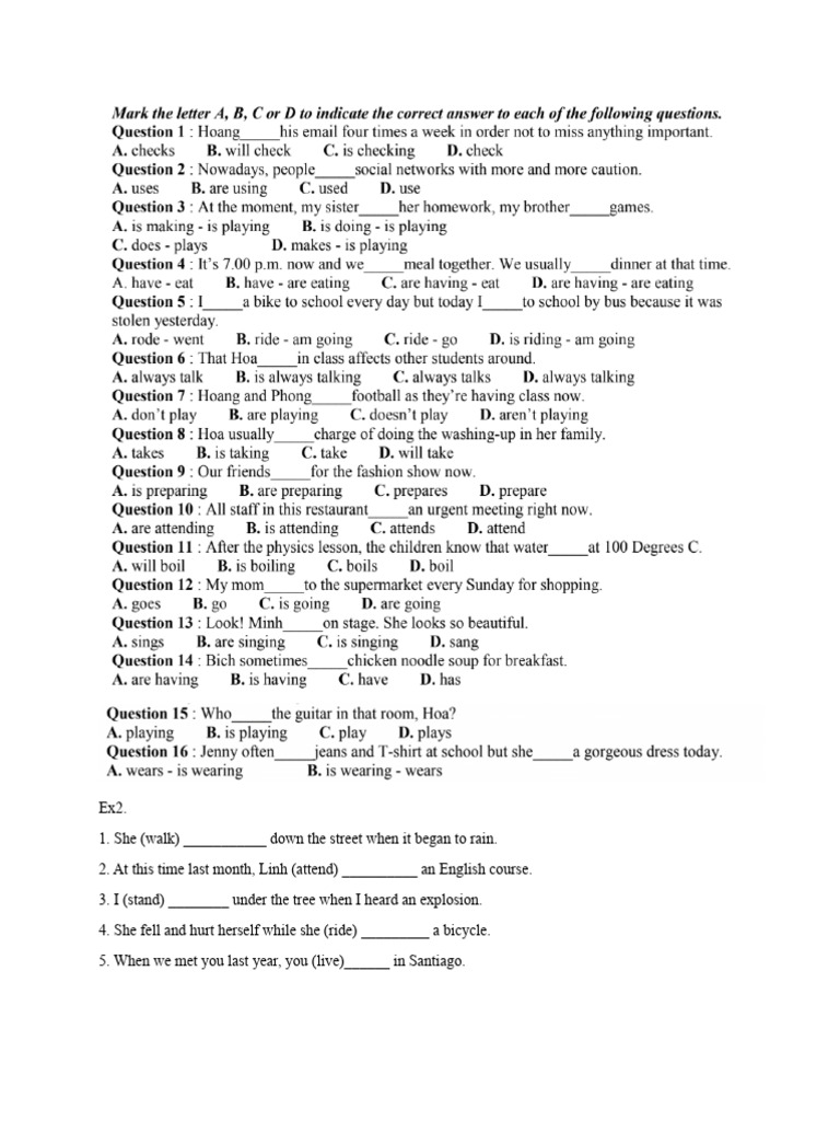 Practise Test 2 | PDF