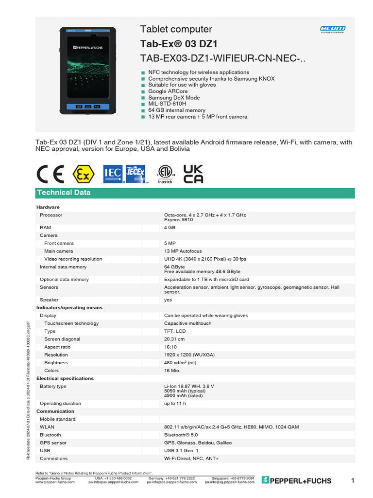Tab-Ex® 03 DZ1 | PDF