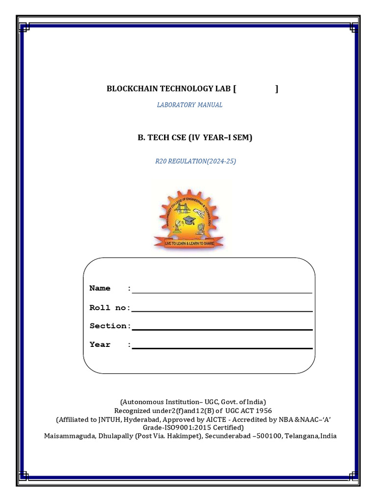 BCT Lab Manual CSE 2024-25 | PDF | Engineering | Art