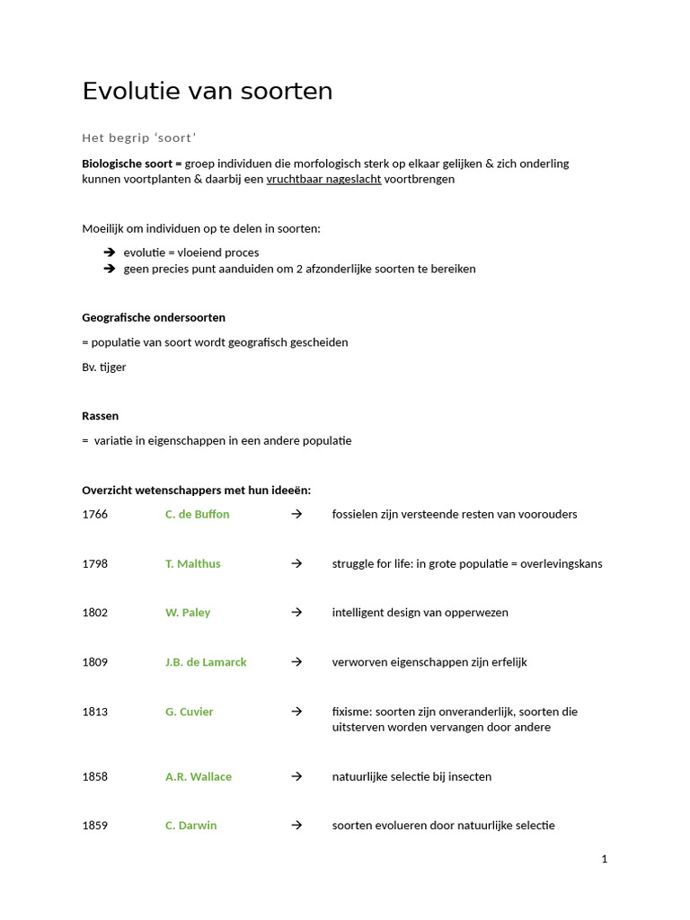 Evolutie Van Soorten | PDF