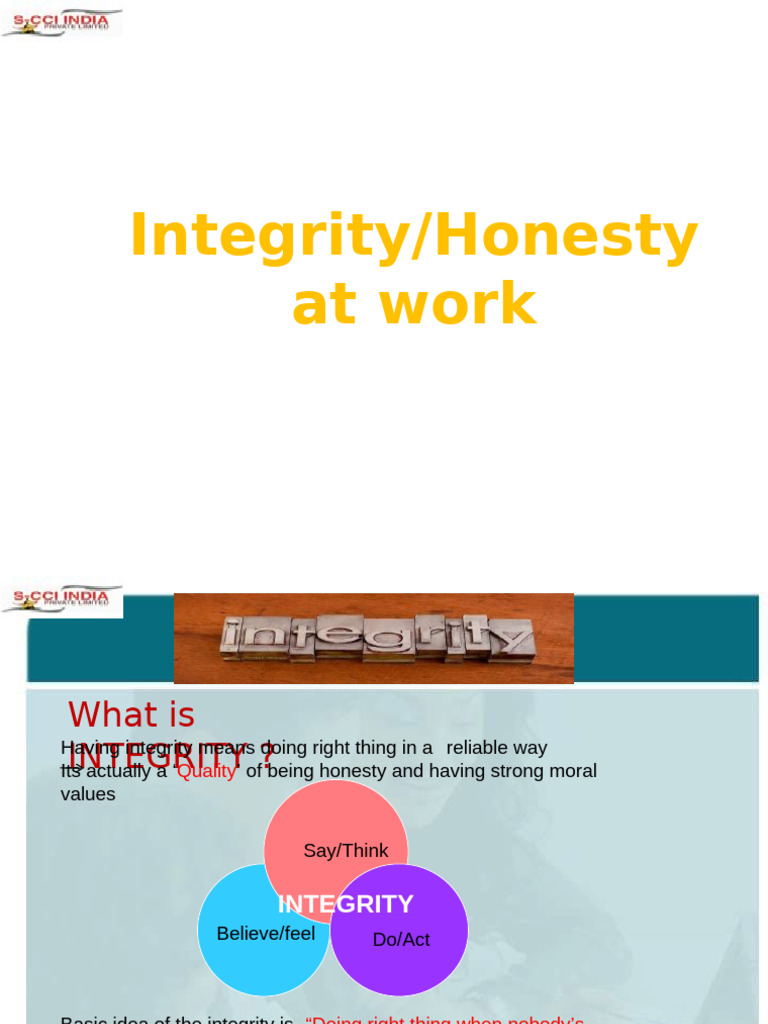 Integrity in The Workplace | PDF