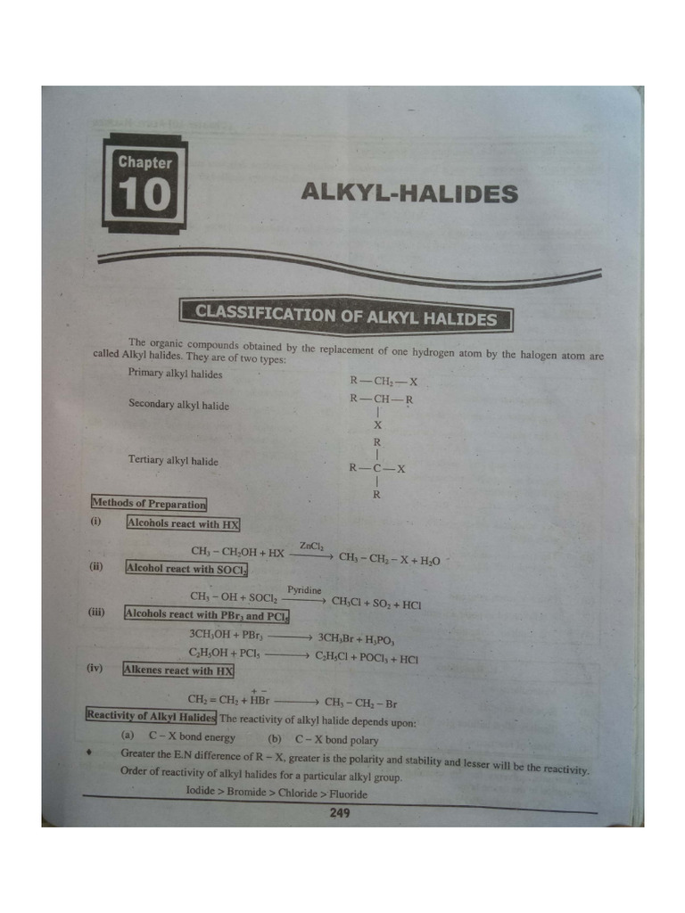 Alkyl Halides | PDF