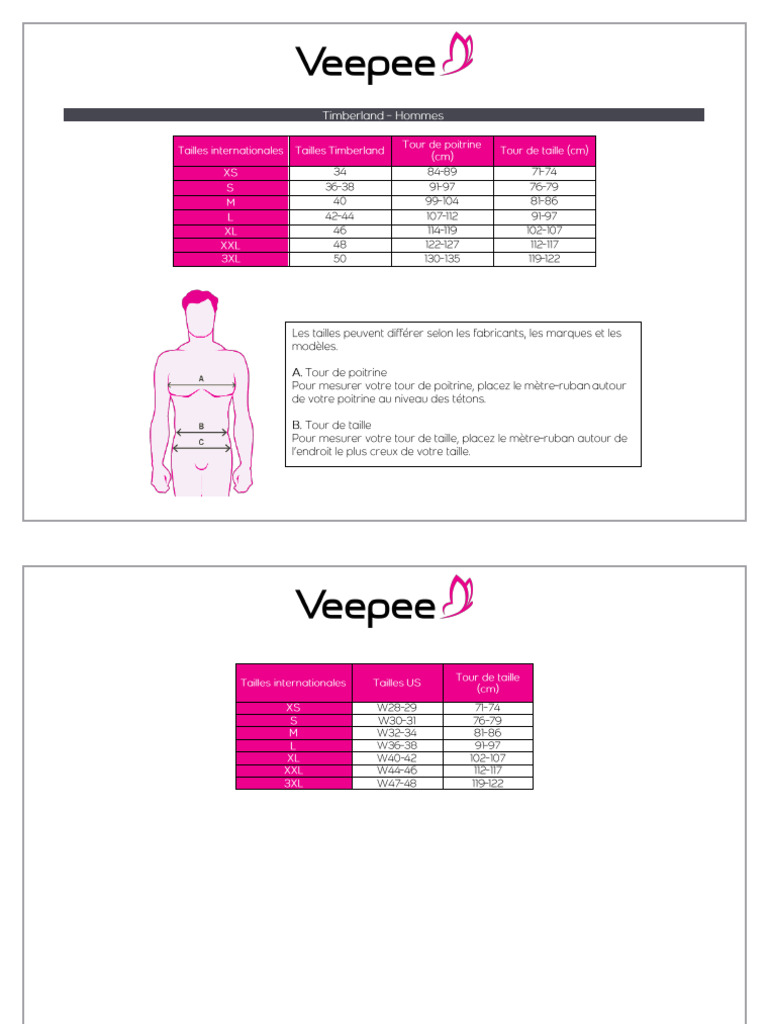 Guide Des Tailles | PDF
