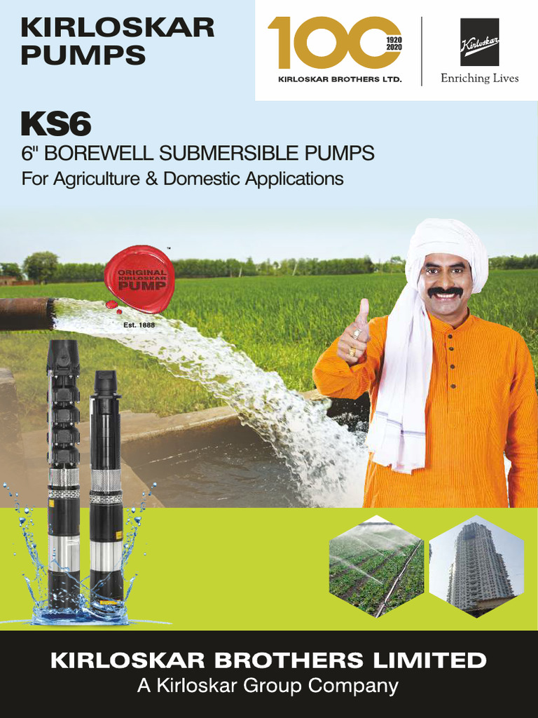 KS6 6 Inchs Borewell Submersible Pumps | PDF