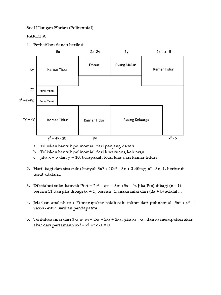 UH Polinomial (Soal) | PDF