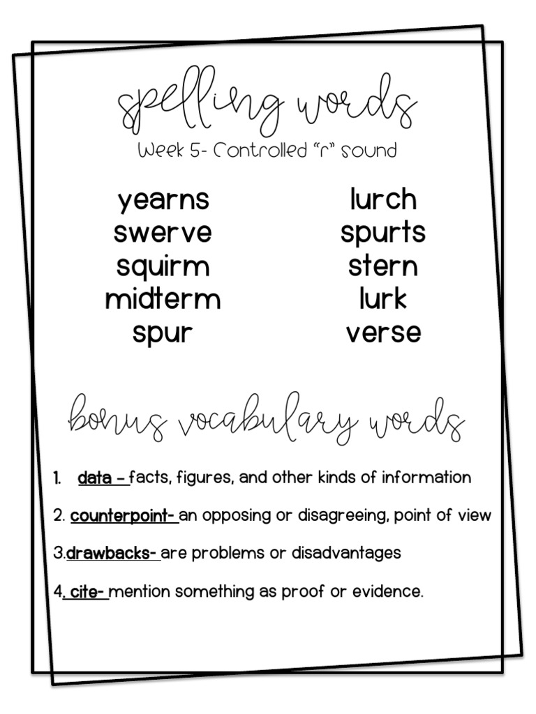 Brian Tapiadieppa - Word Work Grade 5 Week 5 | PDF