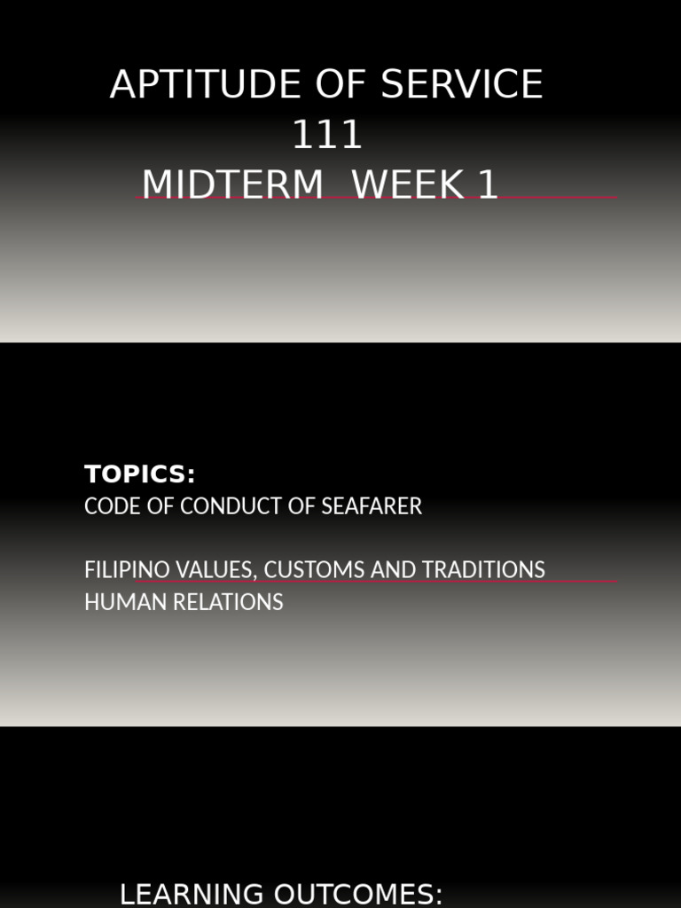 Midterm Week 1 | PDF