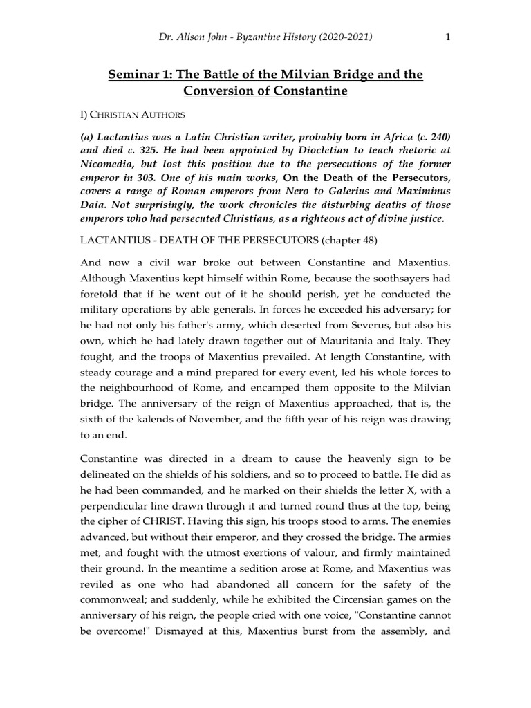 Conversion of Constantine | PDF