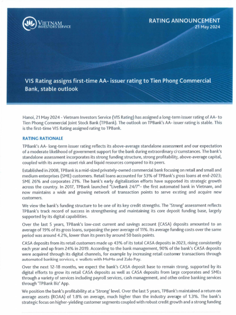 Upload TPBank Rating Announcement(en) | PDF