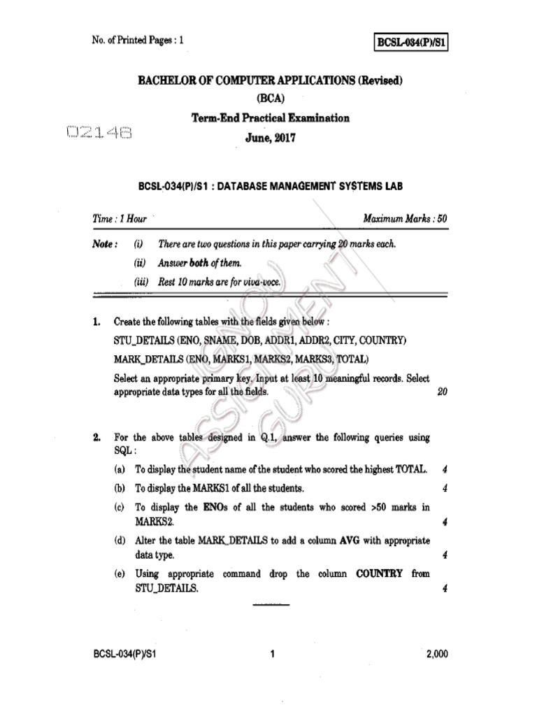 BCSL-034-J17 - Compressed | PDF | Teaching Methods & Materials | Computers