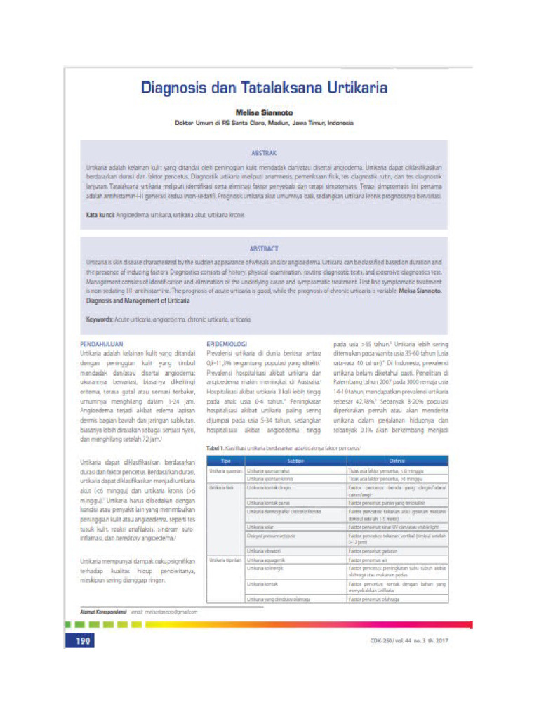 Referensi Urtikaria | PDF