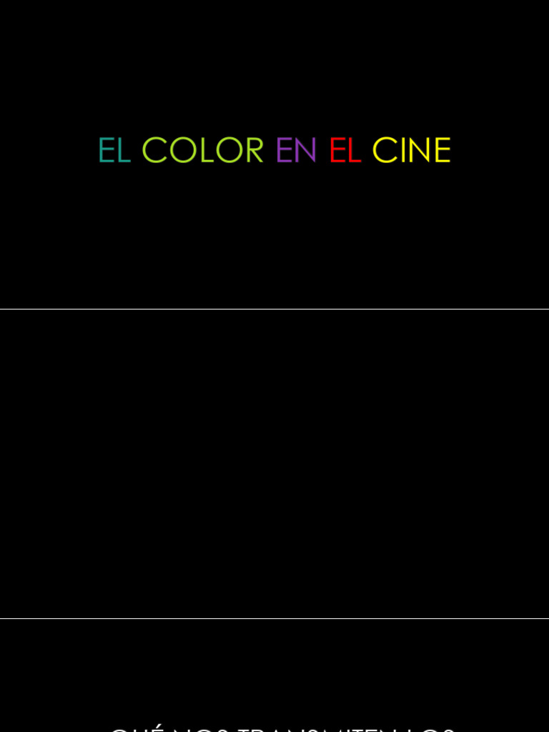 El Color en El Cine | PDF