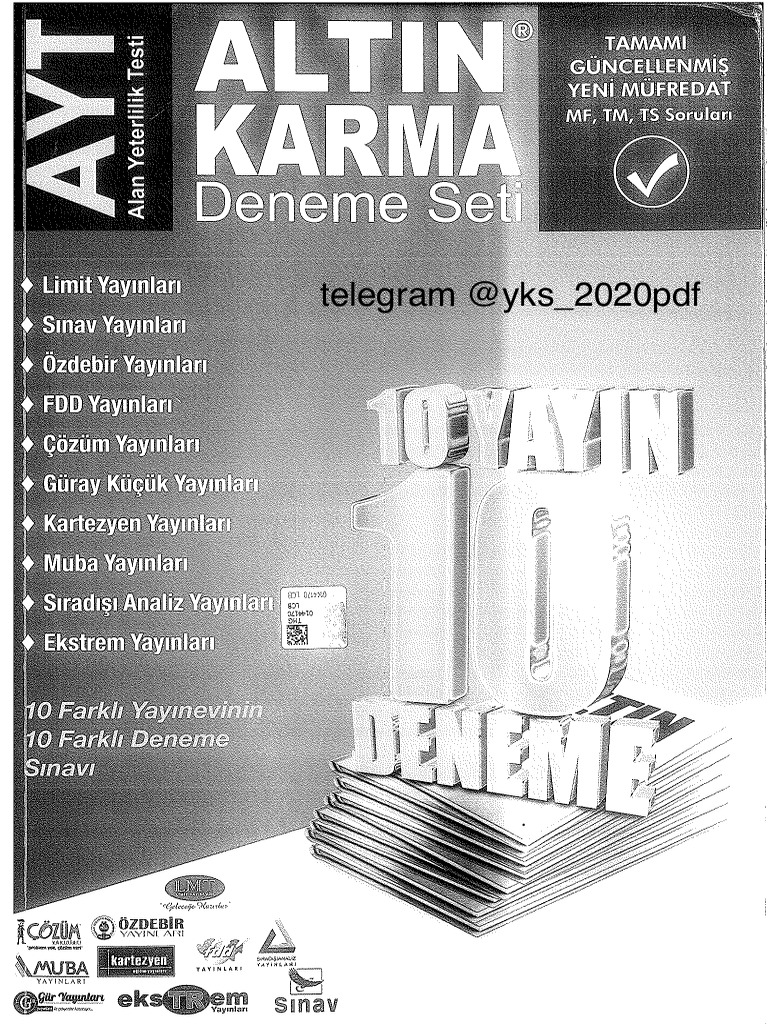 Altın Karma 2020 AYT 10 Deneme Seti | PDF