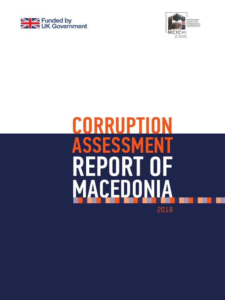 Corruption Assessment Report of Macedonia 20183398721686914566697 | PDF