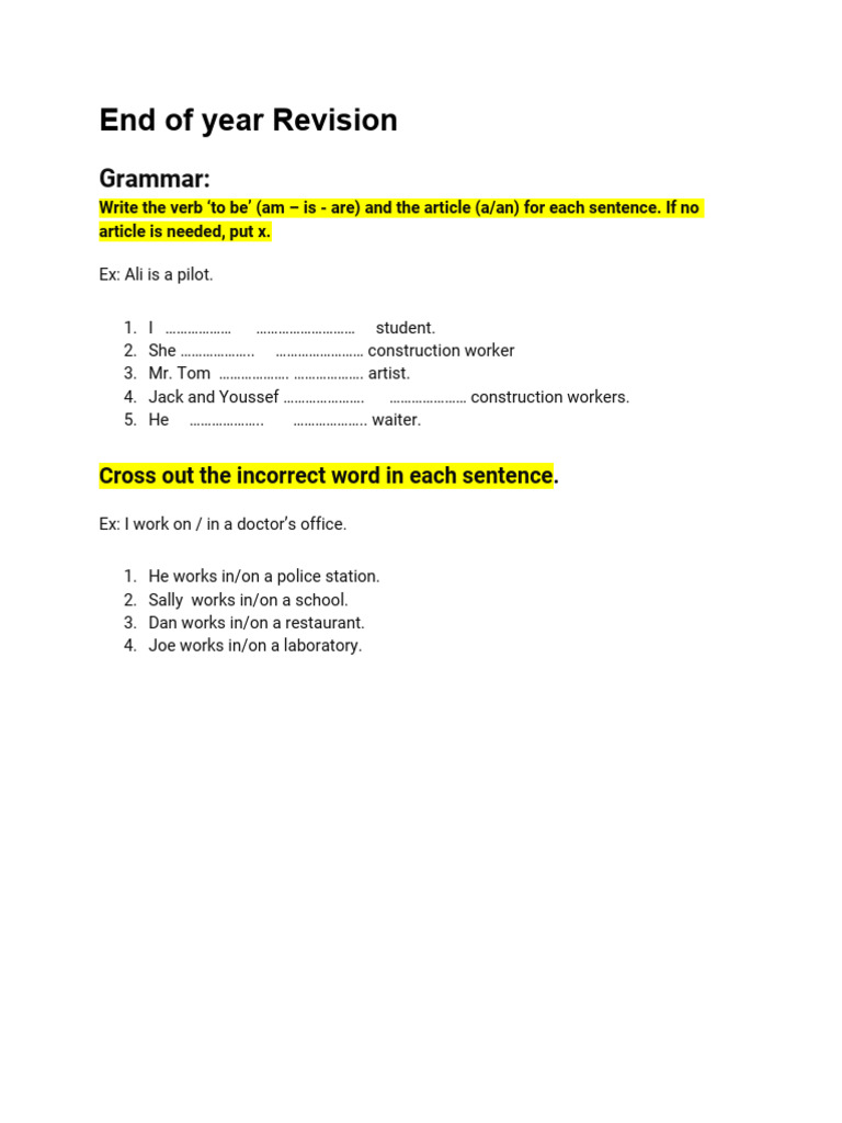 End of Year Revision Prime | PDF | Lunch | Computers