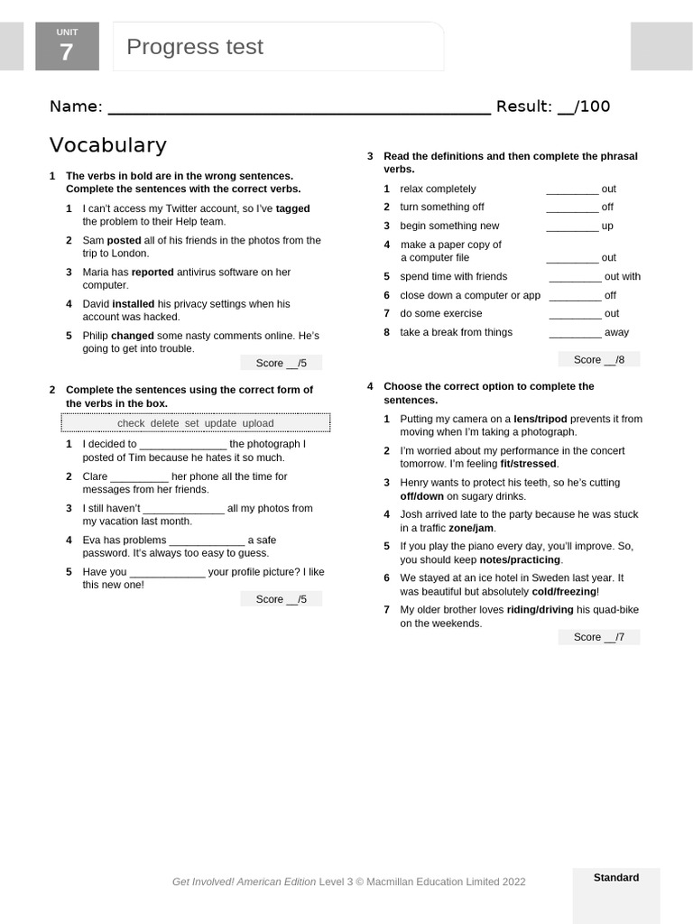 GIAE L3 U7 Test Standard | PDF
