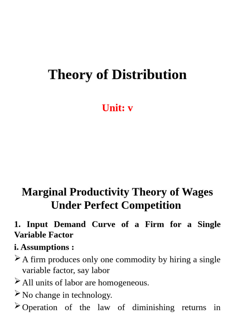 Theory of Distribution | PDF