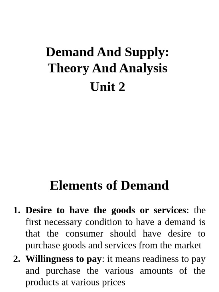 Demand and Supply Analysis | PDF