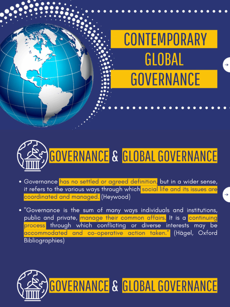 Contemporary Global Governance | PDF
