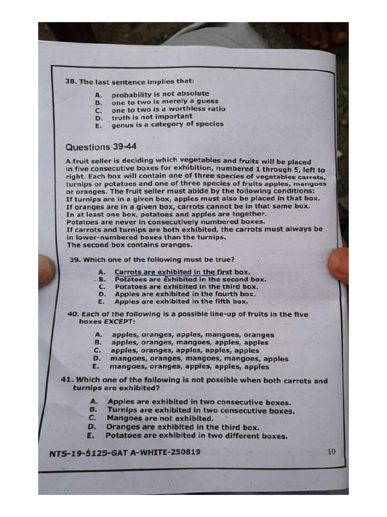 GAT_Past_Paper_2 | PDF