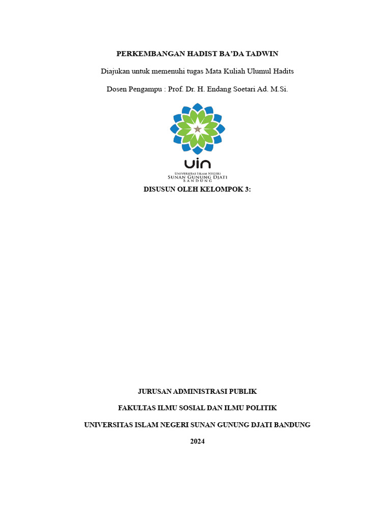 Makalah Ulumul Hadist | PDF | Hadith | Islamic Jurisprudence