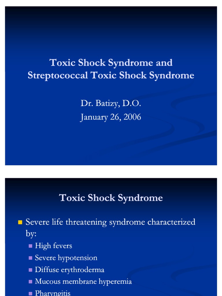 Toxic Shock Syndrome | PDF | Immunology | Clinical Medicine