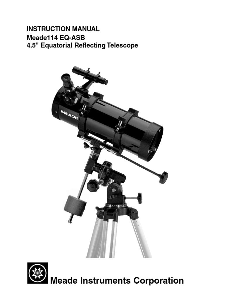Telescopio Meade 114 EQ-ASB Manual | PDF