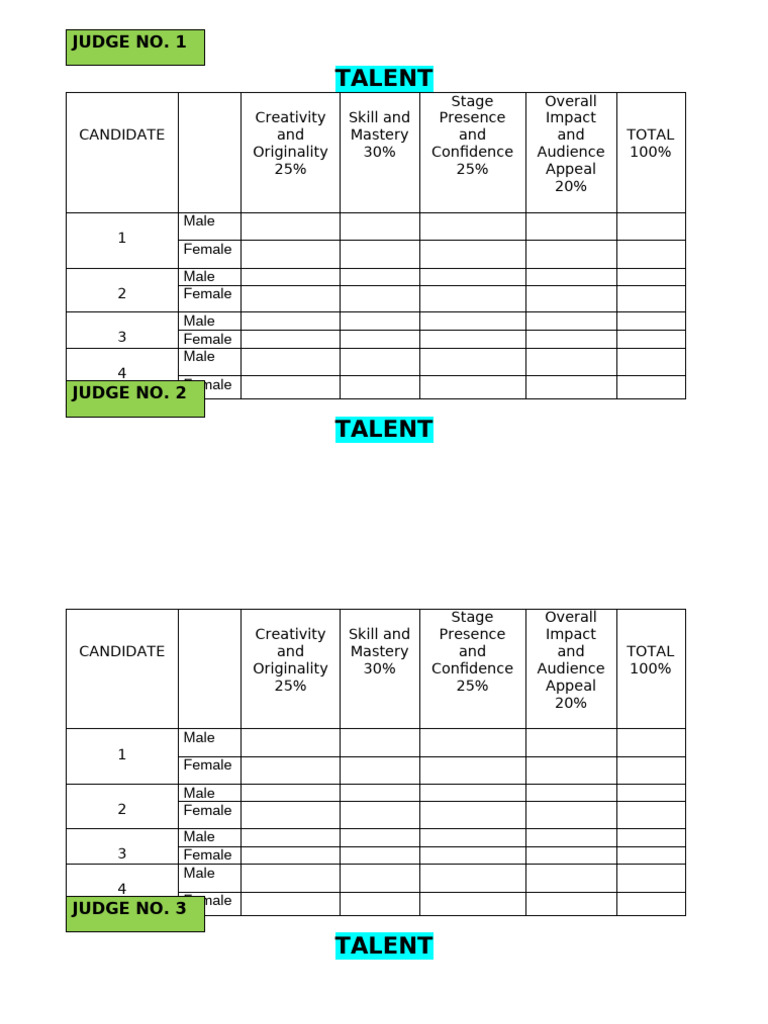 Intrams Score Sheet | PDF