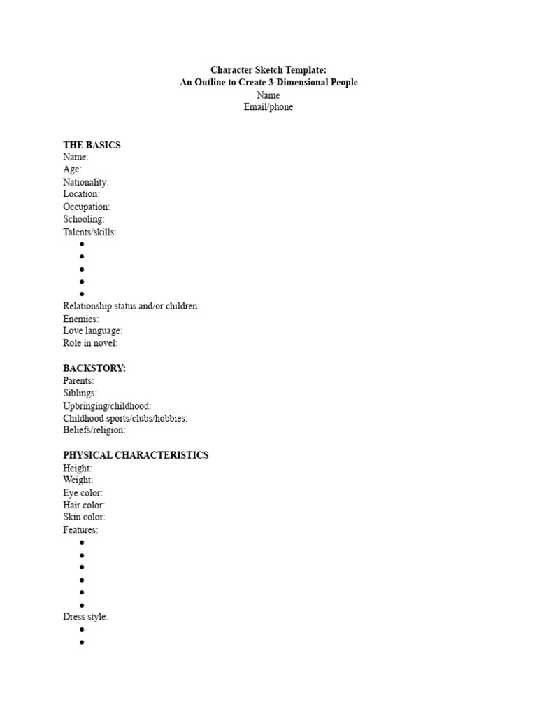 Character Sketch (Profiling in Pairs) - 1691057763-446898874Character ...