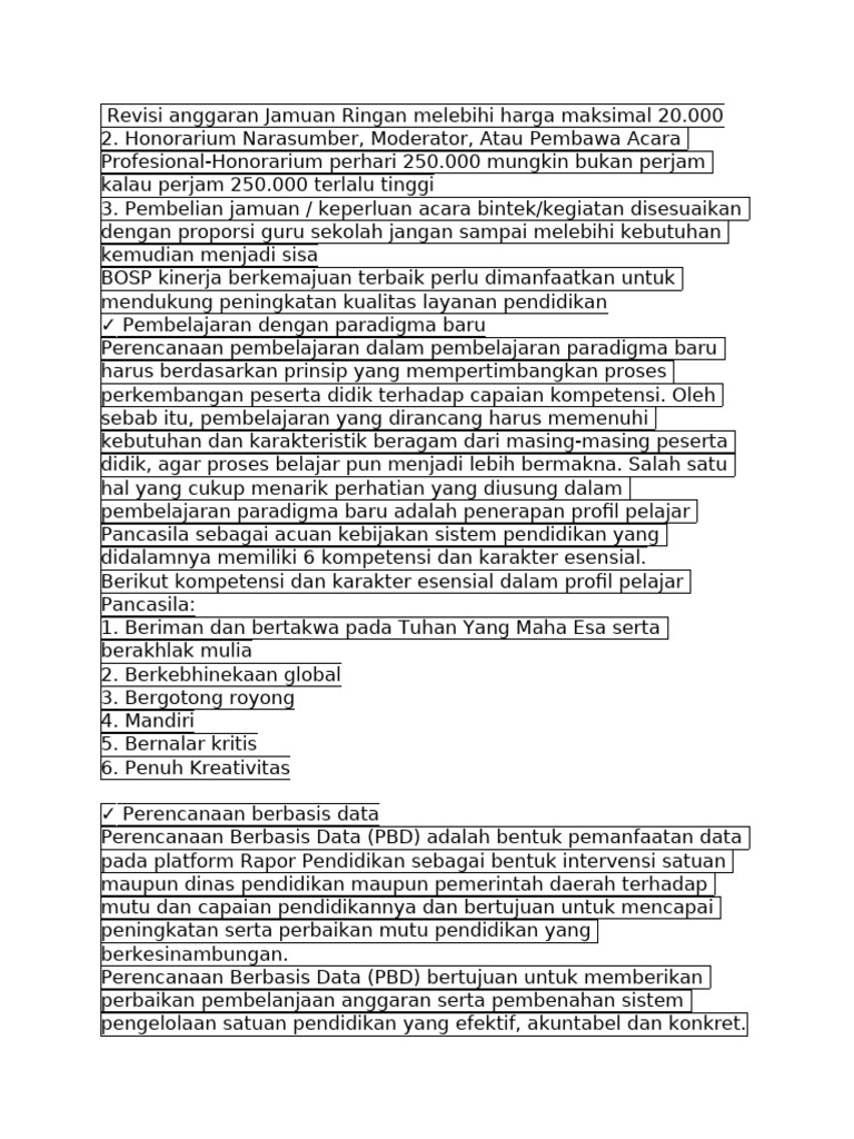 Revisi Anggaran Jamuan Ringan Melebihi Harga Maksimal 20 | PDF