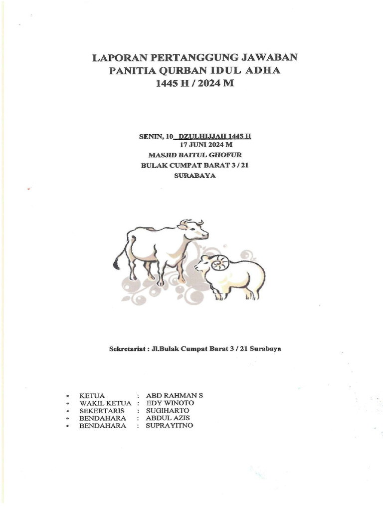 LAP KEUANGAN IDUL ADHA 2024 - Compressed - 240801 - 230233 | PDF