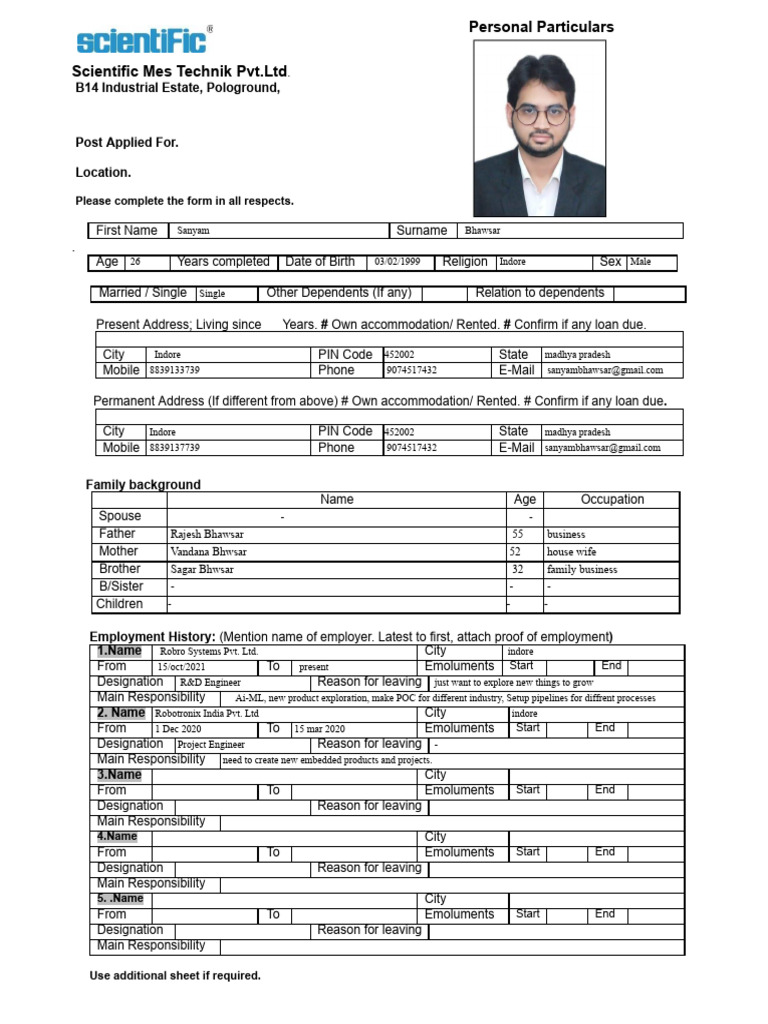 00 SMPL PPForm | PDF