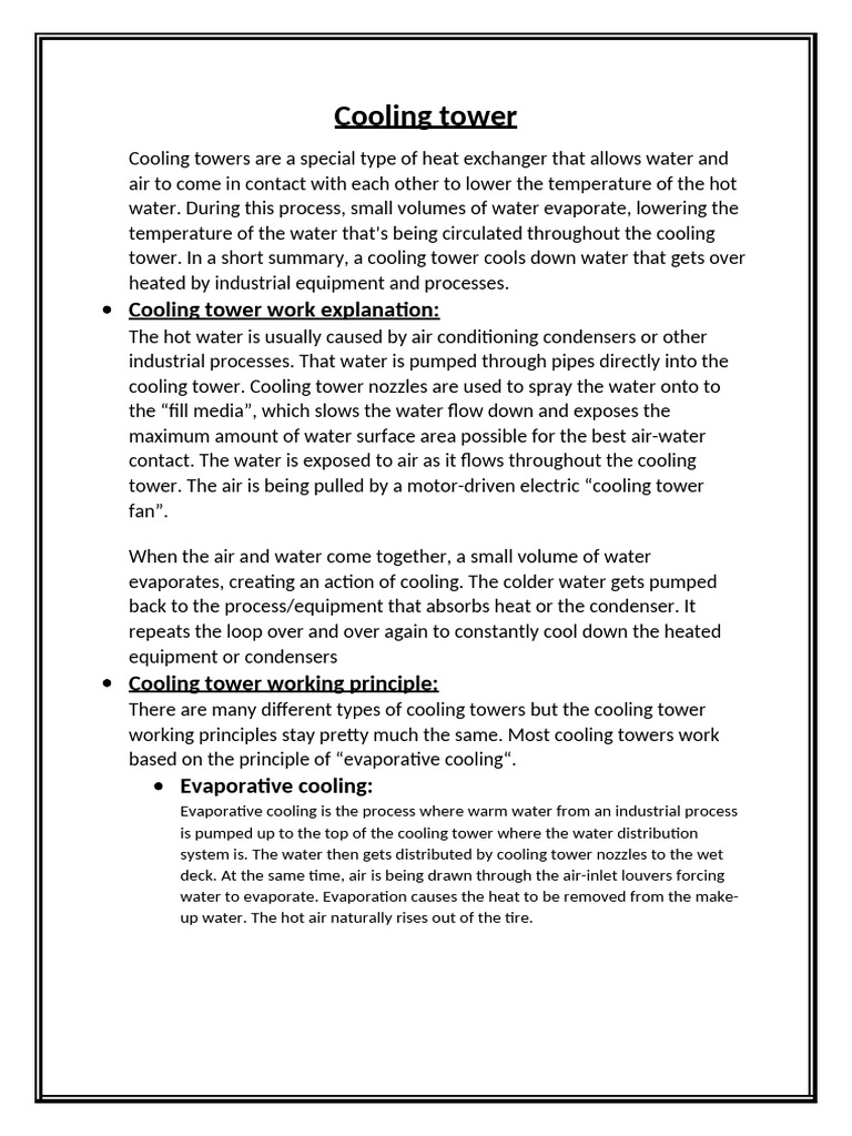 Cooling Tower Pdf