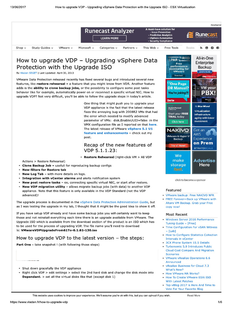 4 - How To Upgrade VDP - Upgrading Vsphere .. | PDF