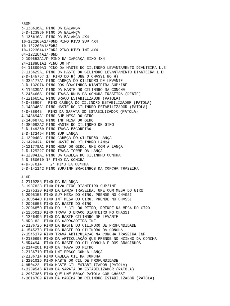 Listagem de Pinos | PDF