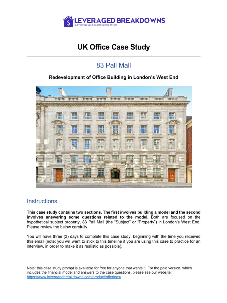 LB UK Analyst Case Study Prompt | PDF | Yield (Finance) | Refinancing