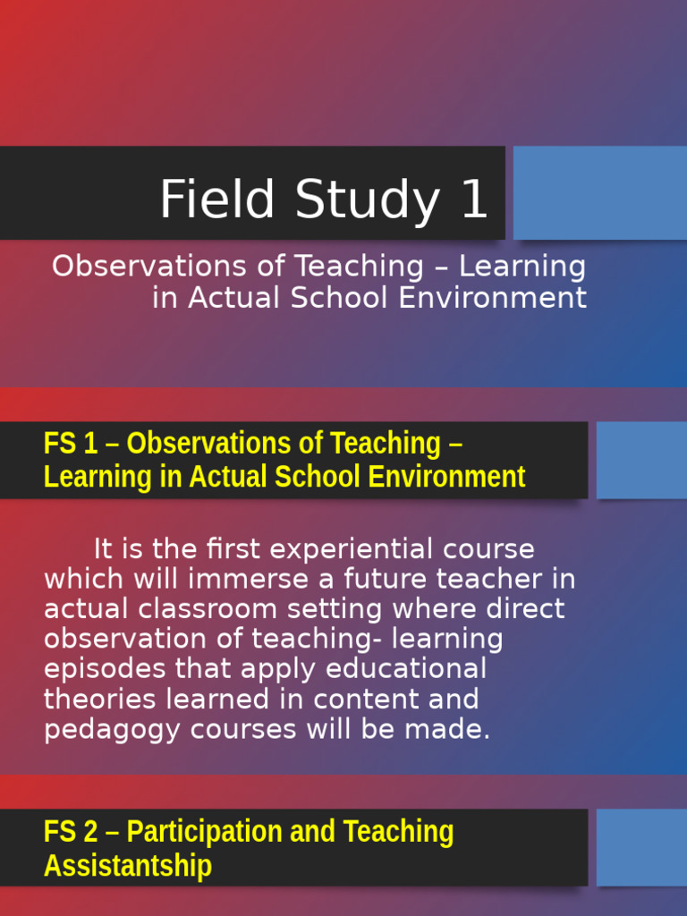 Field Study 1 | PDF