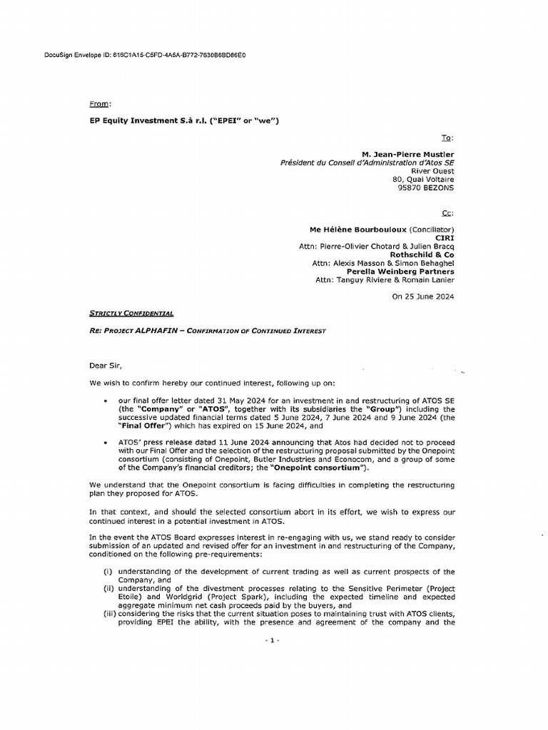 Atos EPEI Letter 25 June 2024 | PDF